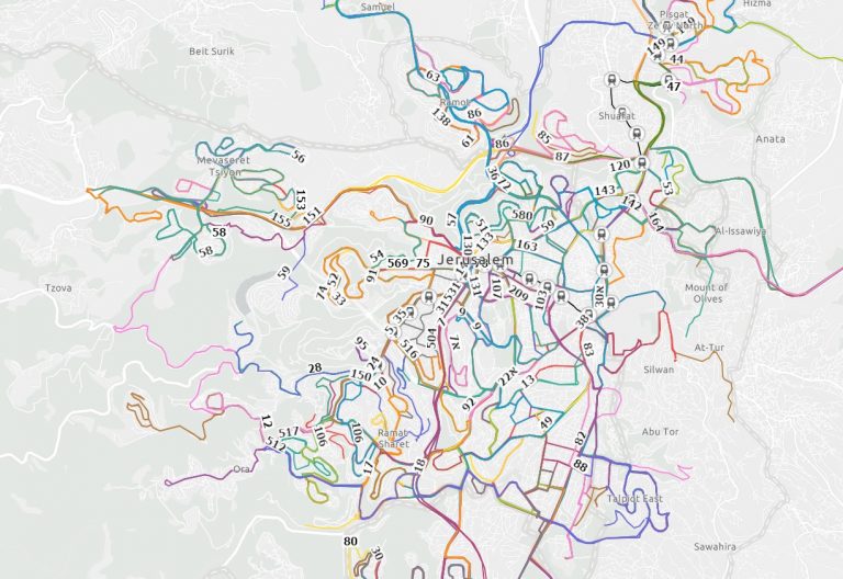 Enfin une carte des bus de Jérusalem ! - JérusalemFutée